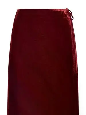 Malìparmi Tie-side Velvet Skirt