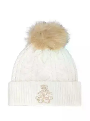 Ralph Lauren Cable-knit Pompom Beanie - White