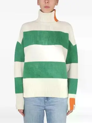 RIGHT FOR Striped Turtleneck Sweater