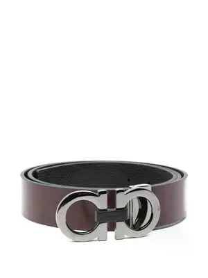 FERRAGAMO Gancini-buckle Leather Belt - Brown