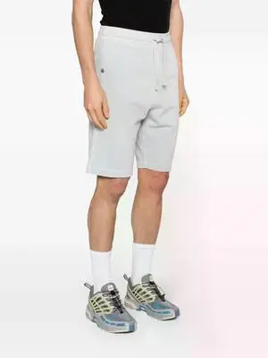 Stone Island Cotton Track Shorts With Detachable Compass Badge