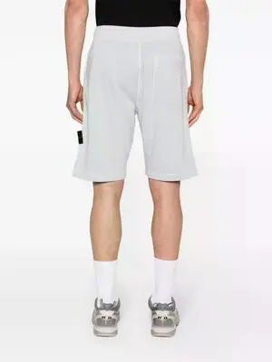 Stone Island Cotton Track Shorts With Detachable Compass Badge