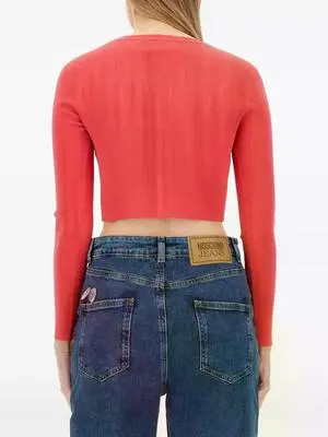 Moschino Ribbed Knit Button Fastening Top
