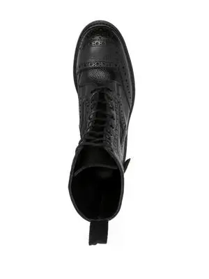 TRICKER'S Lace-up Leather Biker Boots