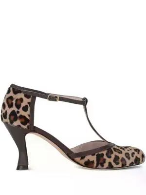 P.a.r.o.s.h Leopard-print T-strap Pumps