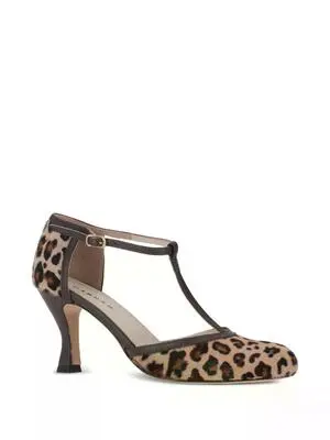 P.a.r.o.s.h Leopard-print T-strap Pumps