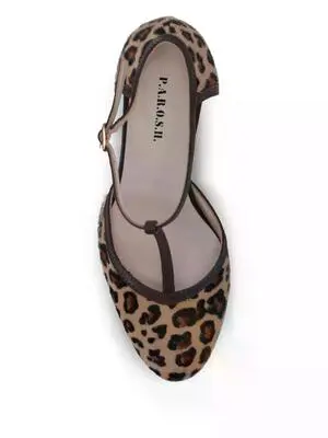 P.a.r.o.s.h Leopard-print T-strap Pumps