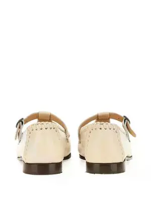 Hereu Buckle-detail Leather Loafers - Neutrals