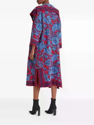 TEMPERLEY LONDON Francis Floral-pattern Striped Knit Cape