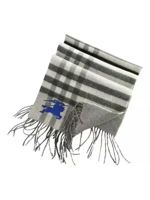 Burberry Check-pattern Fringed Scarf