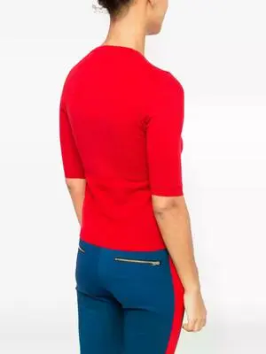 LA ROSE Round-neck Short-sleeve Jumper