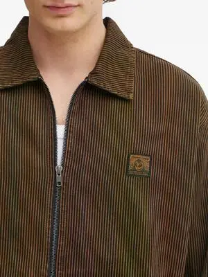 NO PROBLEMO Striped Zip Jacket