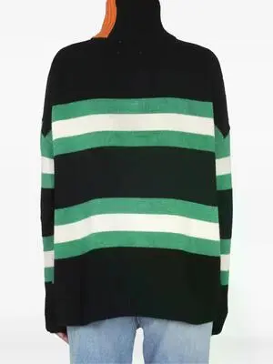 RIGHT FOR Striped Buttoned Cardigan