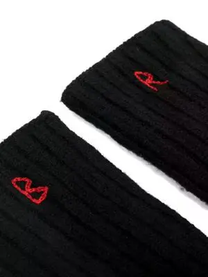 Ruslan Baginskiy Ribbed Embroidered Gloves