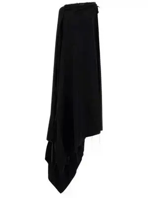 Balenciaga Draped Asymmetric Dress - Black