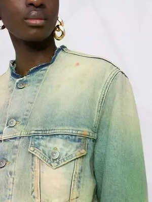MAISON MARGIELA Distressed Collarless Denim Jacket