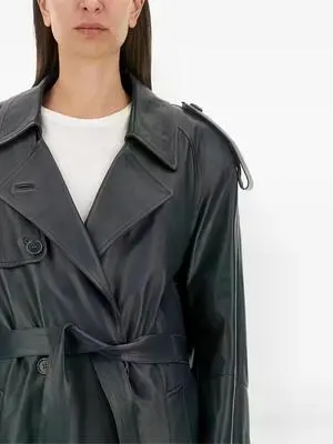 SALVATORE SANTORO Belted Double-breasted Coat