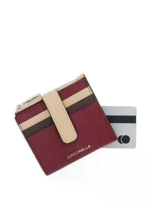 COCCINELLE Striped Zip Wallet