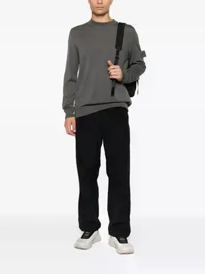 Stone Island Logo-patch Crew-neck Sweater - Grey