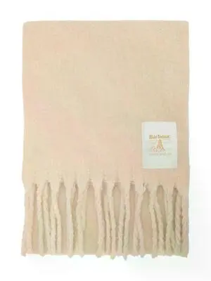 Barbour Ellison Fringed-detail Scarf - Neutrals