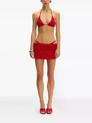 SELIA RICHWOOD Lia Textured Mini Skirt - Red