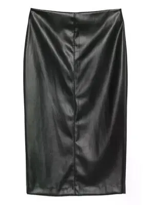 NUDE Back-slit Midi Skirt - Black