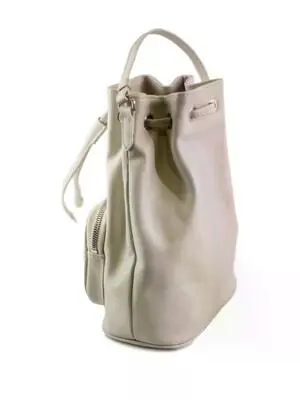 LA ROSE Zip Leather Bucket Bag