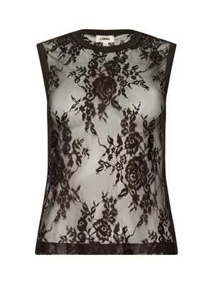 L'Agence Brax Floral Lace Tank Top