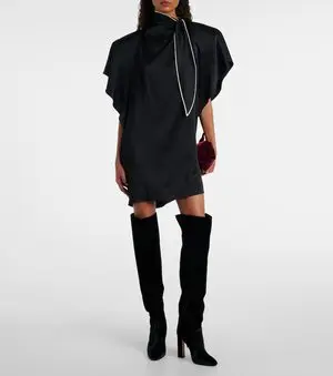 AQUAZZURA Joplin 105 Velvet Over-the-knee Boots