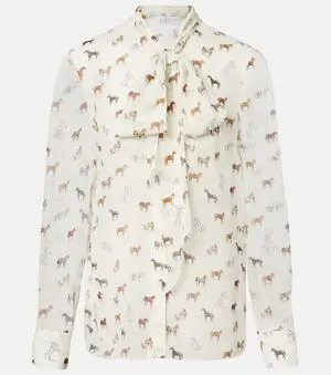 Gabriela Hearst Tie-neck Silk Blouse - Beige