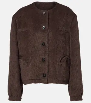 BLAZÉ MILANO Gliss Chevron Alpaca And Wool Jacket - Brown