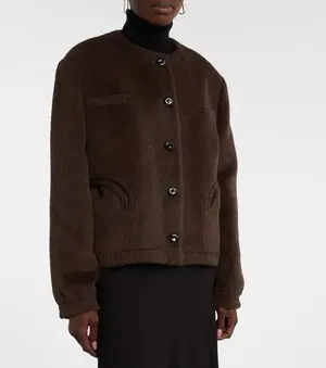 BLAZÉ MILANO Gliss Chevron Alpaca And Wool Jacket