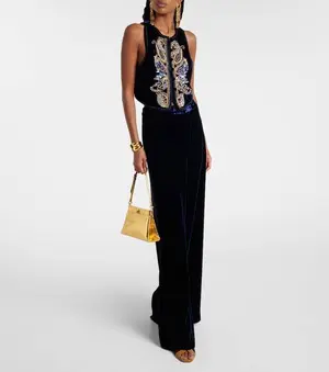 Etro Metallic Leather Clutch - Gold