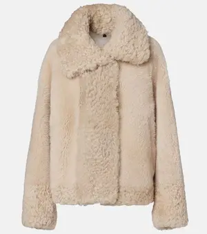Moncler Gobain Shearling Down Jacket - Beige