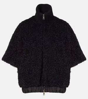 Moncler Reversible Leather-trimmed Cape