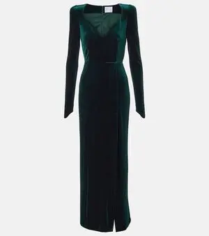 Galvan Vanitas Velvet Gown - Green