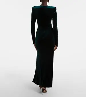 Galvan Vanitas Velvet Gown - Green