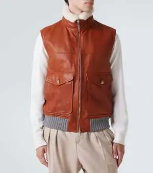Brunello Cucinelli Padded Leather Vest