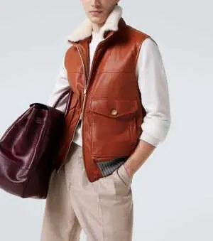 Brunello Cucinelli Padded Leather Vest