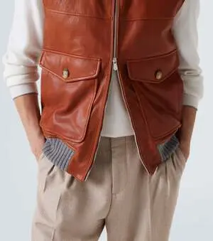 Brunello Cucinelli Padded Leather Vest