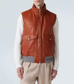 Brunello Cucinelli Padded Leather Vest