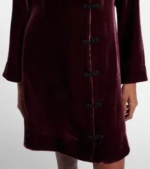 Rixo Delphina Velvet Mini Dress