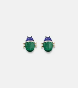 Yvonne Léon Scarabée Earrings - Green
