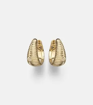Yvonne Léon Berlingot Nano 9kt Diamond Hoop Earrings - Gold