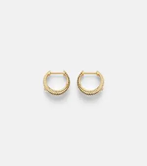 Yvonne Léon Berlingot Nano 9kt Diamond Hoop Earrings - Gold
