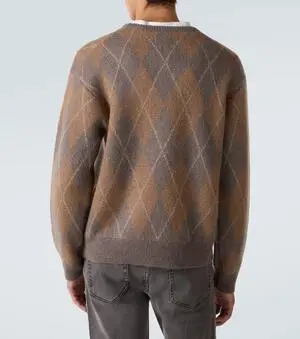 FRAME Argyle Sweater - Brown
