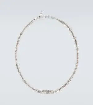 Givenchy Enamel Chain Necklace - Silver