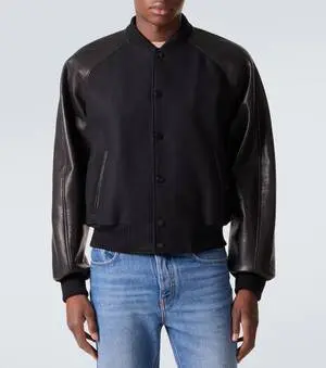 Givenchy Leather-trimmed Wool Bomber Jacket