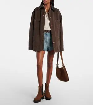 Prada Chocolate Suede Chelsea Boots