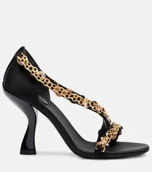 Emilio Pucci Chain-detail Satin Sandals